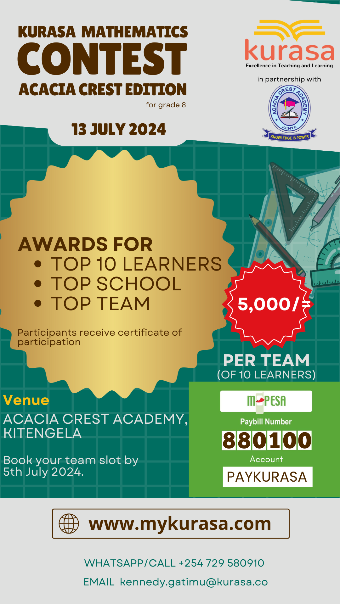 Grade 8 Mathematics Contest: A Triumph at Acacia Crest School ...