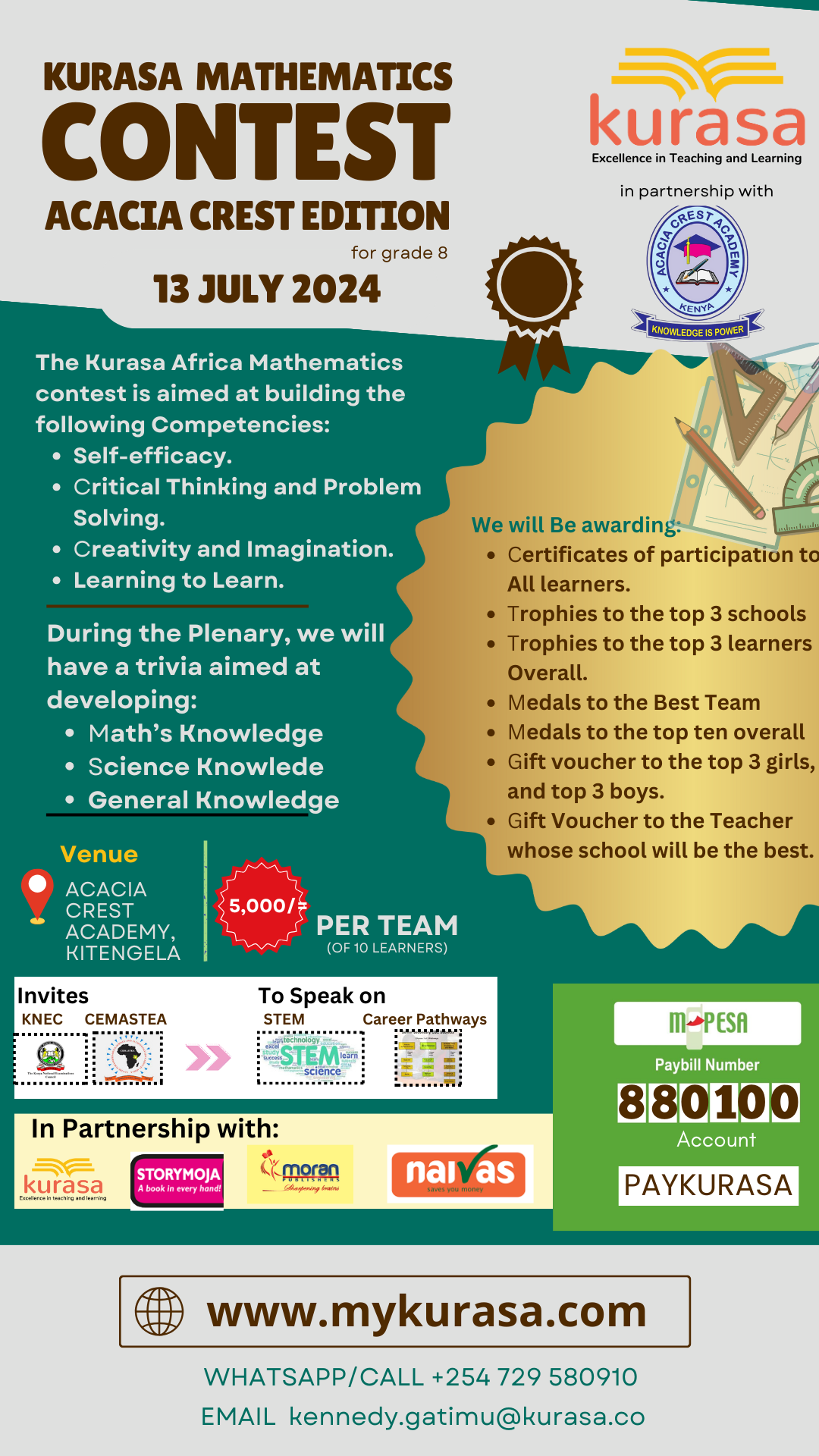 Grade 8 Mathematics Contest: A Triumph at Acacia Crest School ...